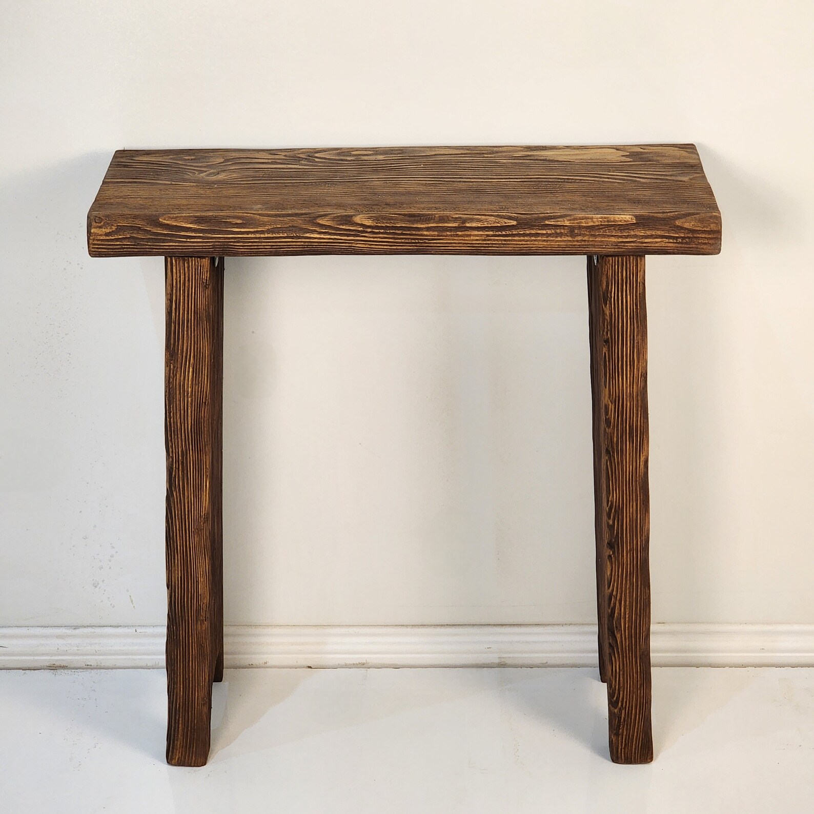 Handcrafted Rustic Wooden Custom Design Natural Console Table, Country ...