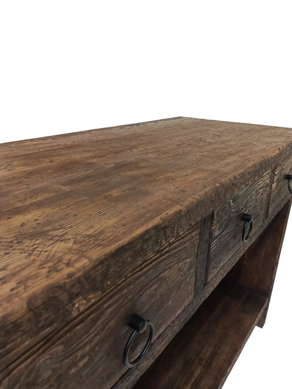 Handcrafted Rustic Wooden Custom Natural Bathroom Sink Vanity Country ...