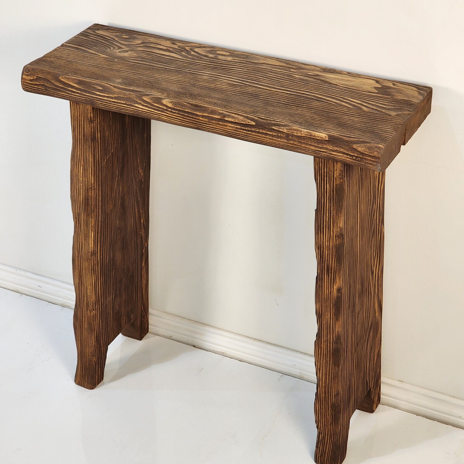 Handcrafted Rustic Wooden Custom Design Natural Console Table, Country ...