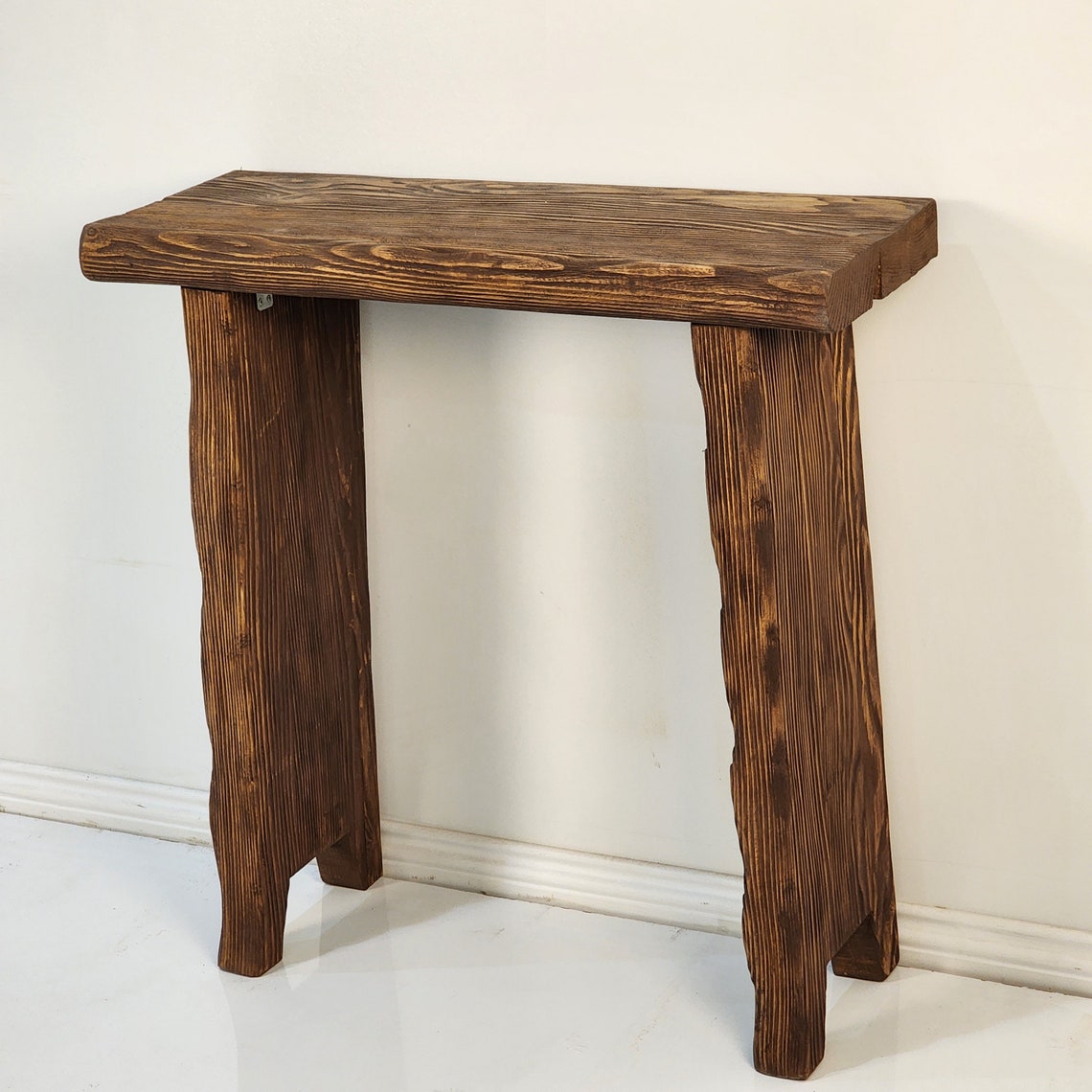 Handcrafted Rustic Wooden Custom Design Natural Console Table, Country ...