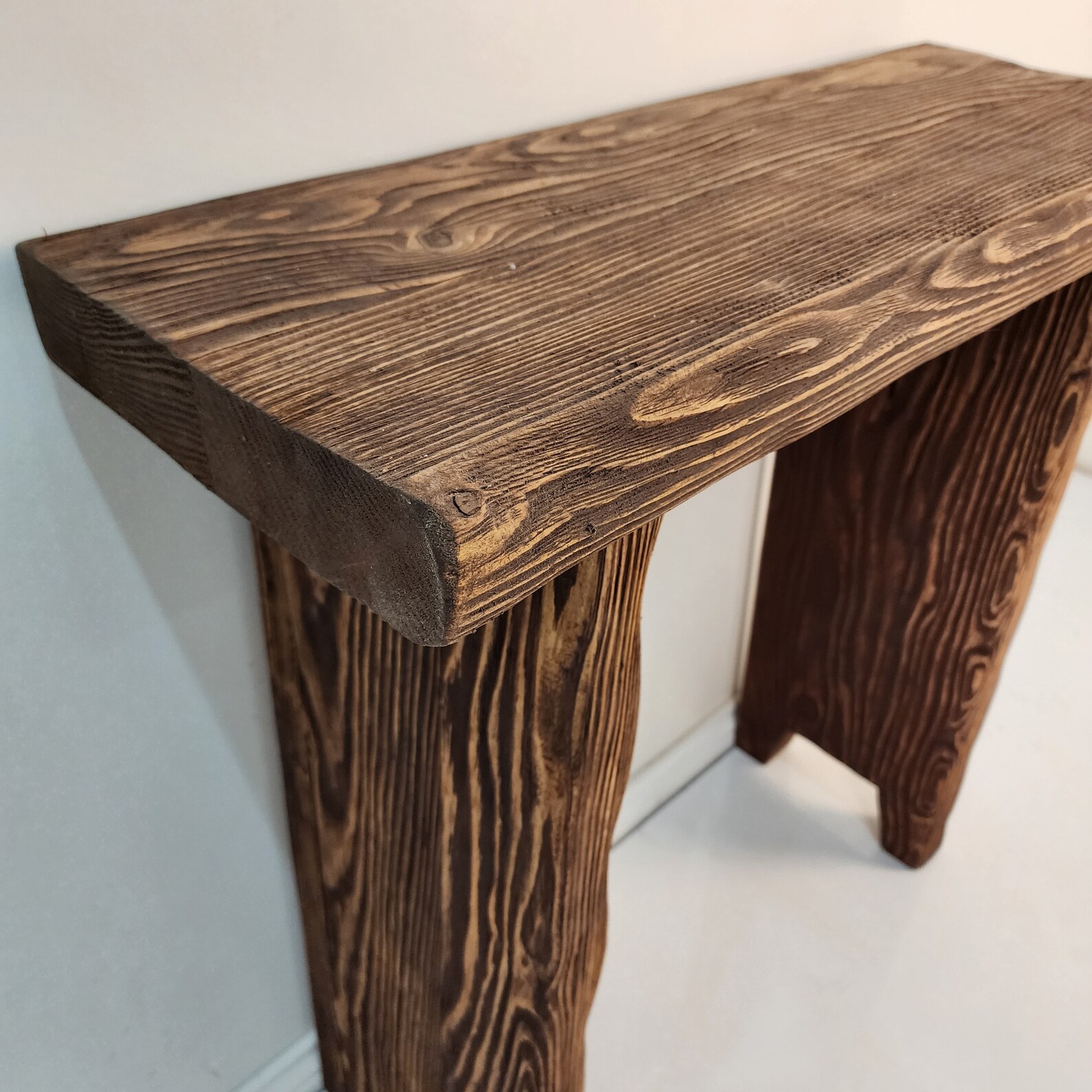 Handcrafted Rustic Wooden Custom Design Natural Console Table, Country ...