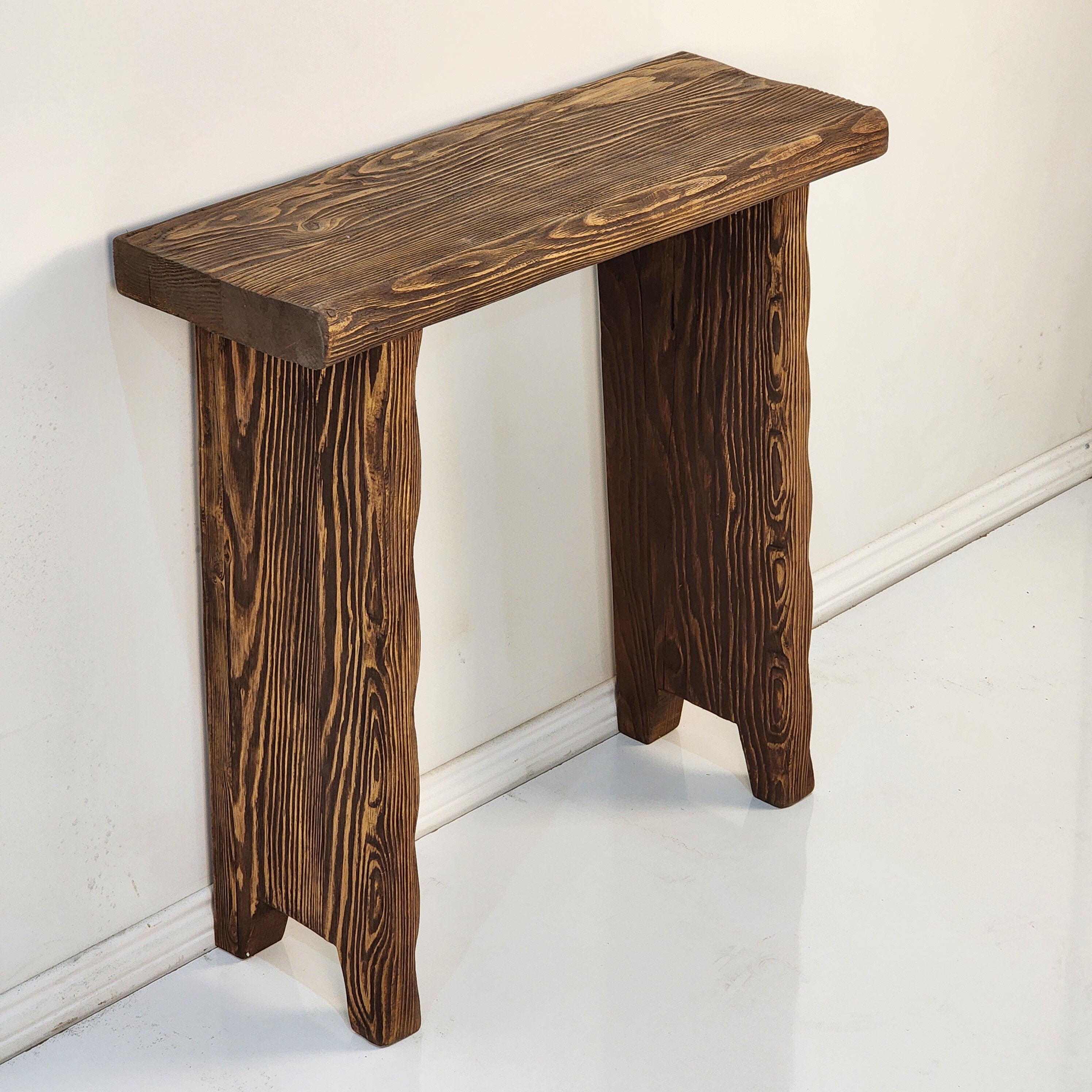 Handcrafted Rustic Wooden Custom Design Natural Console Table, Country ...