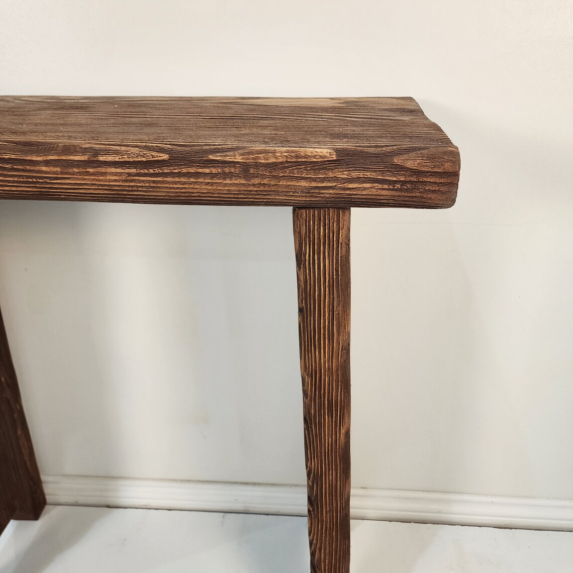 Handcrafted Rustic Wooden Custom Design Natural Console Table, Country ...