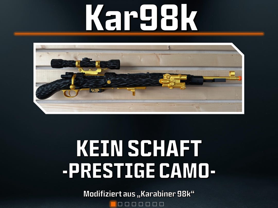Kar98k no Stock With prestige Camo Texture Modified From karabiner 98k ...
