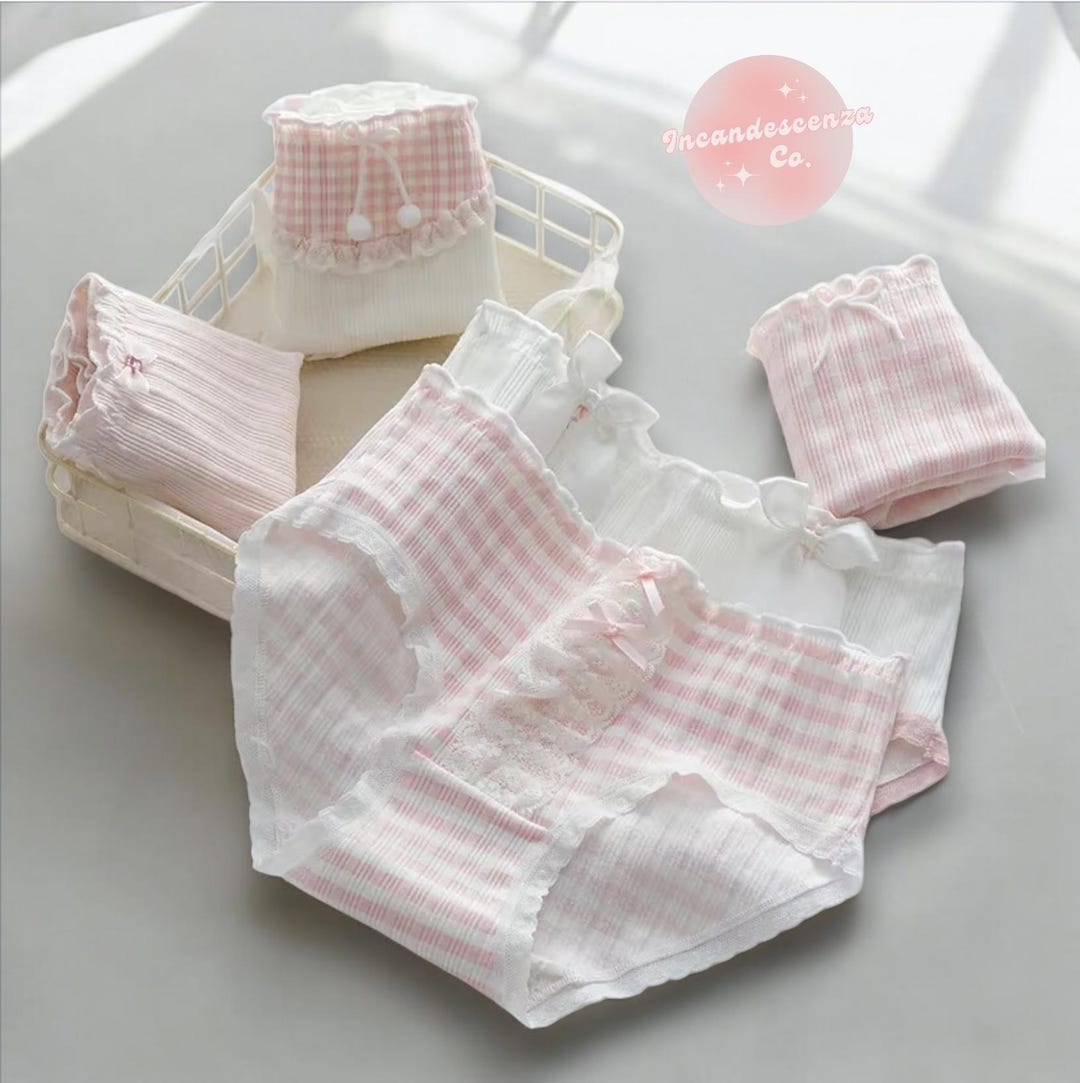 Cute Underwear Pink Seamless Panties Cute Midriff Undies Comfy ...