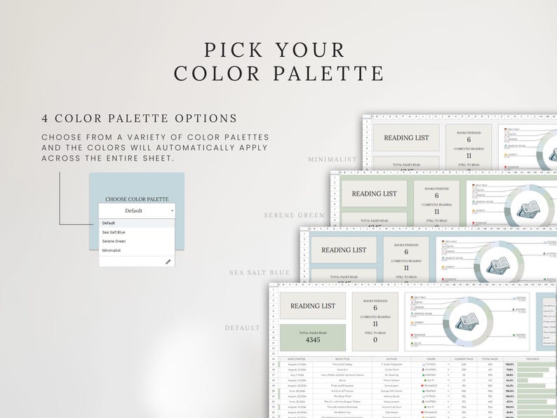 Reading Tracker Google Sheets Book Tracker Digital Reading Journal ...