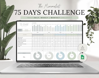 75 Days Challenge Printable - Etsy