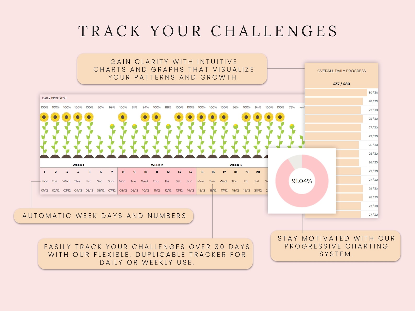 30 Days Challenge Tracker | 30 Day Challenge | 30 Soft Challenge | 30 ...
