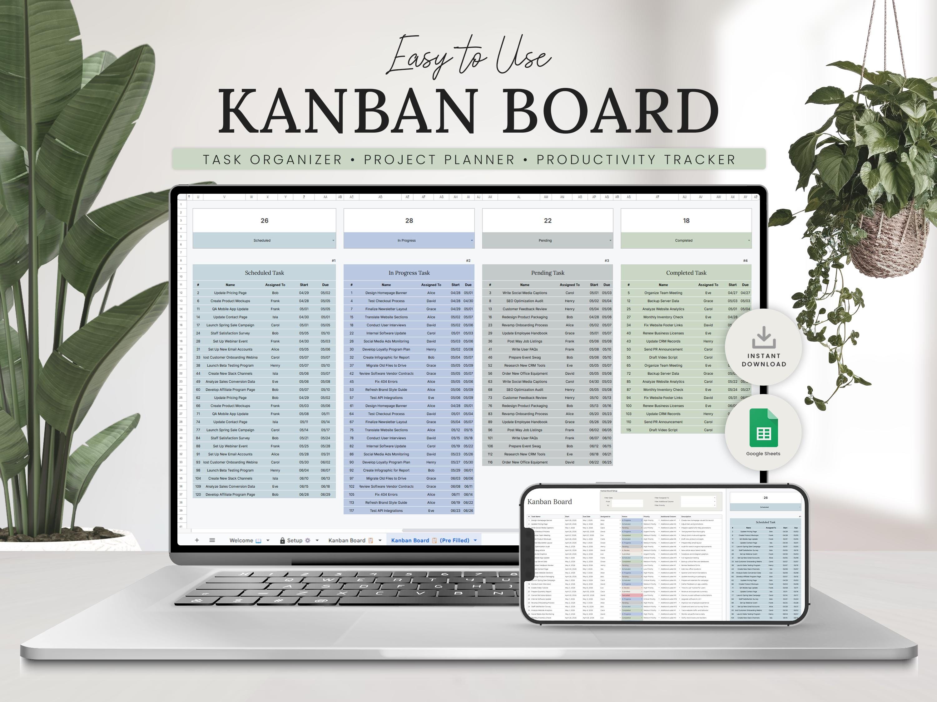 Kanban Board for Google Sheets | Simple & Easy to Use Business ...