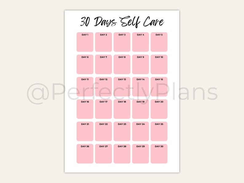 Printable Self Care Planner Bundle | 30 Day Self Care Challenge ...
