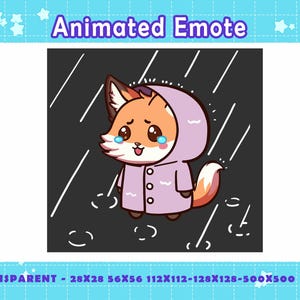 Animated Crying Fox Emote: Sad Twitch Streamer Graphic (digital ...