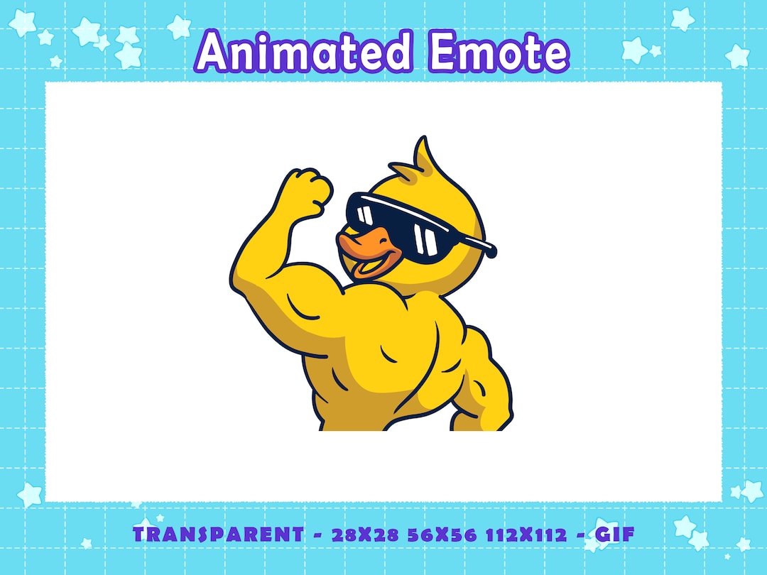 Muscle Duck Animated Emote: Twitch/discord Emoji (GIF) - Etsy Canada
