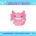 Crying Axolotl Emote Animated Emote, Twitch Discord Emote, Crying Tear ...