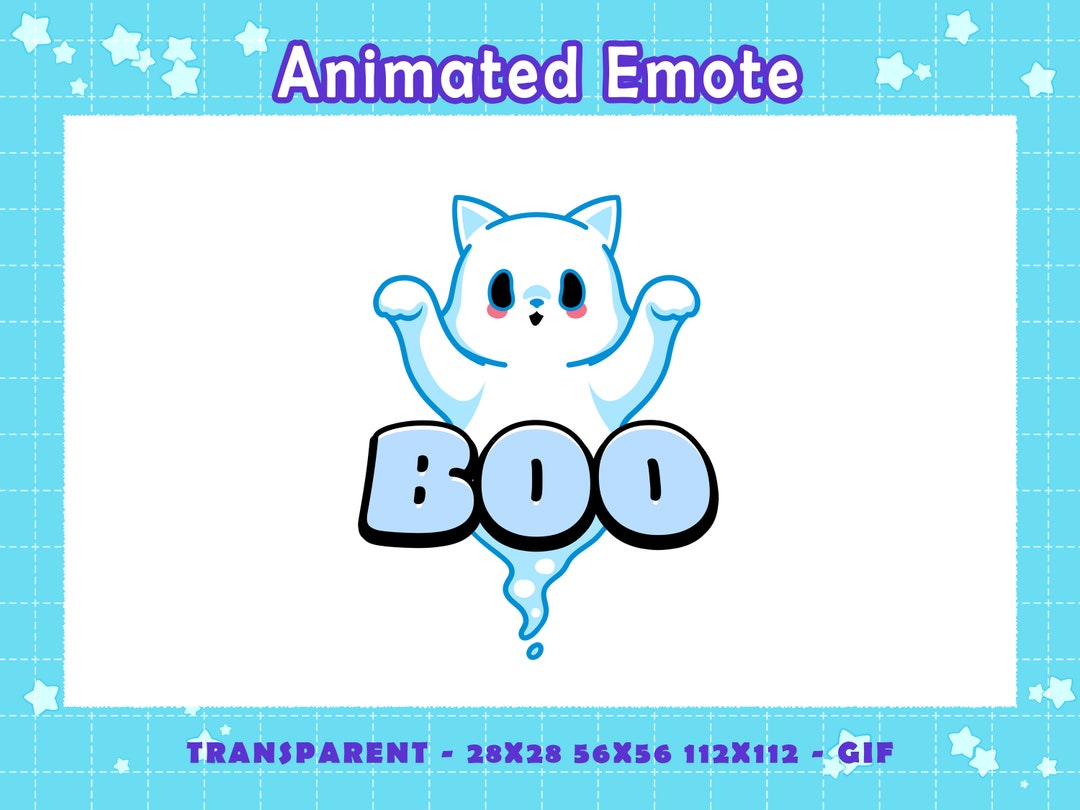 Boo Cat Hello Animated Emote, Boo Hi Halloween Animated Emoji, Boo Cat ...
