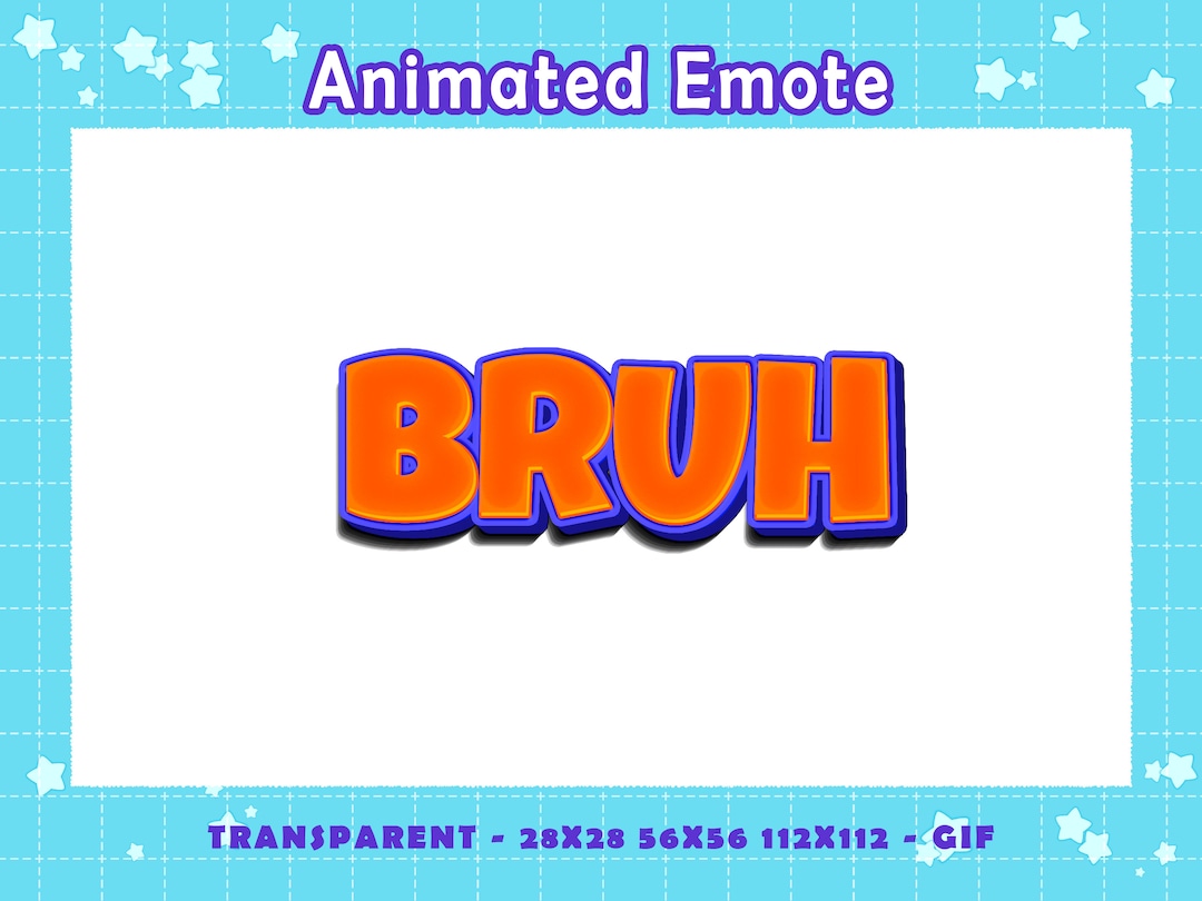 Bruh Animated Emote, Twitch Discord Bro Emote, Text Emoji, Rage Emotion ...