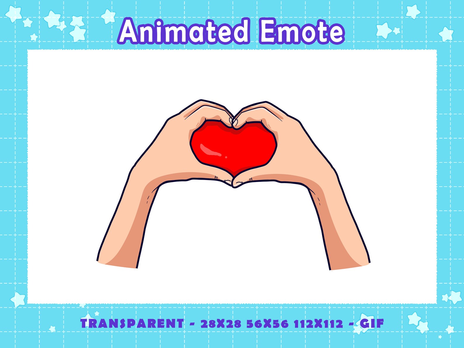 Heart Hand Love Animated Emote, Twitch Discord Discord Heart Hand - Etsy