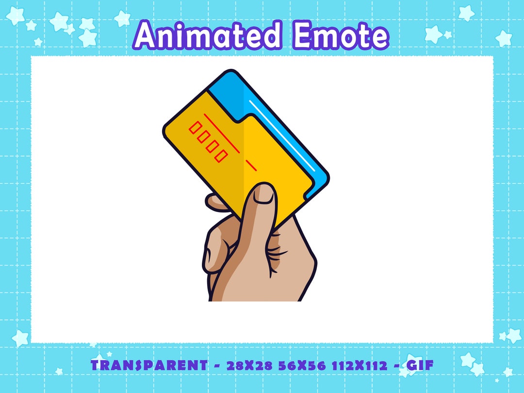 Credit Card Animated Emote, Twitch Discord Money Show off Emote, Credit ...