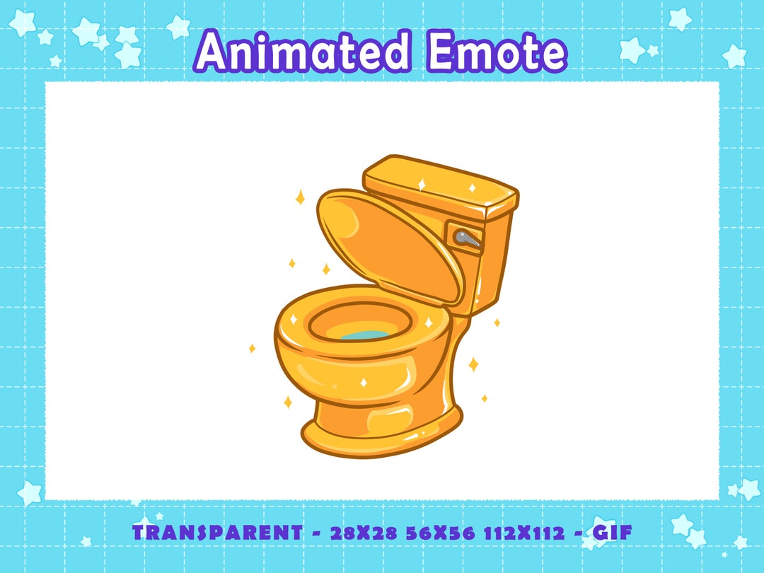 Golden Toilet Flush Animated Emote, Twitch Discord Discord Flushing ...