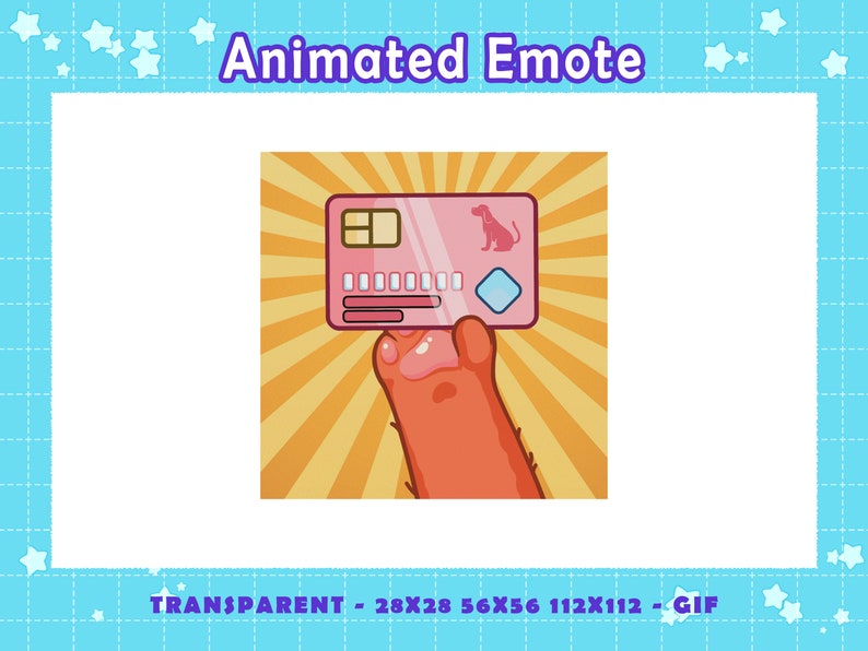 Dog Credit Card Card Identification Animated Emote, Dog Card ...
