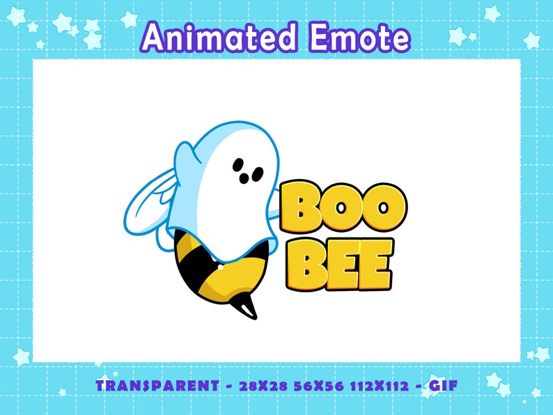 Boo Bee Animated Emote, Bee Lover Halloween Animated Emoji, Boo Bee ...