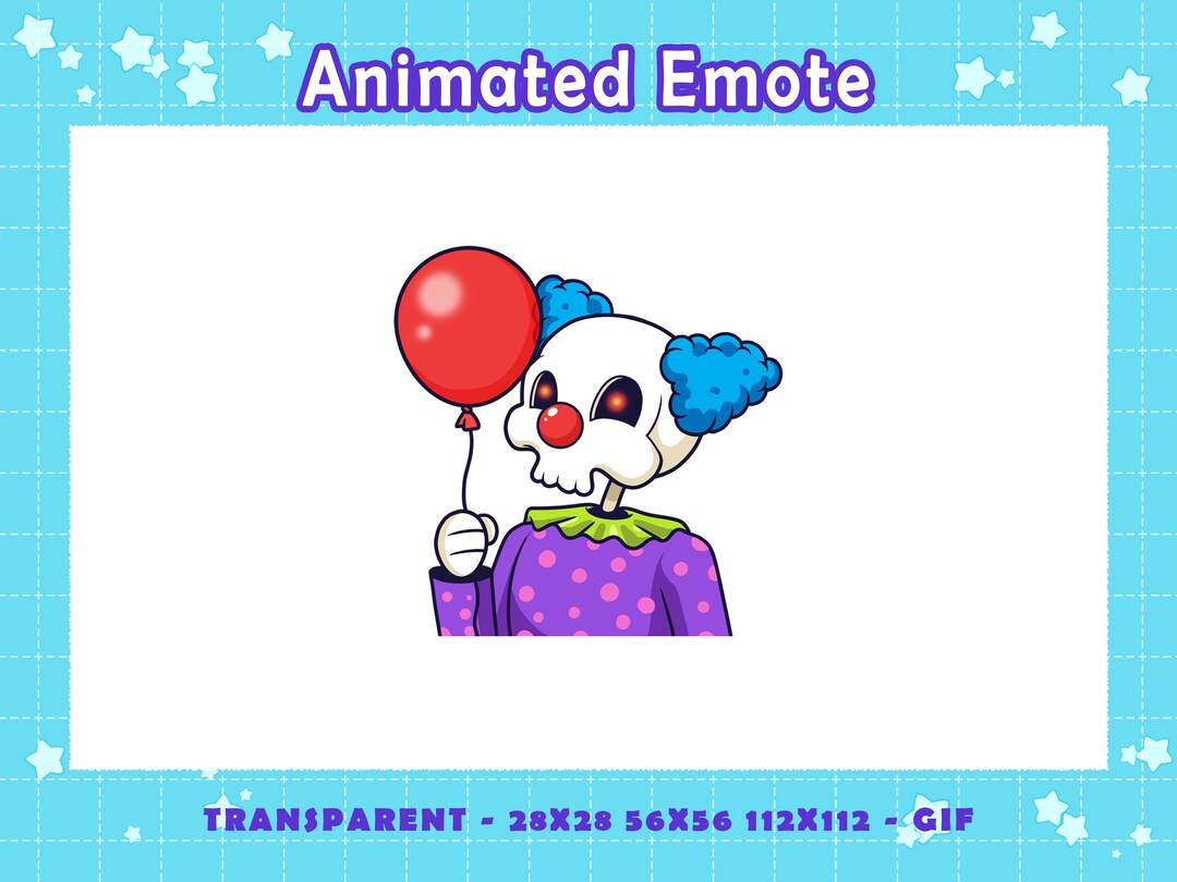 Halloween Skeleton Joker Animated Emote, Joker Balloon Skeleton Twitch ...