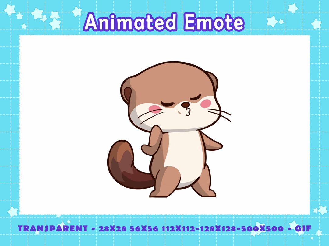 Shaking Dance Otter Emote for Streamers, Animated Cute Otter Twitch ...