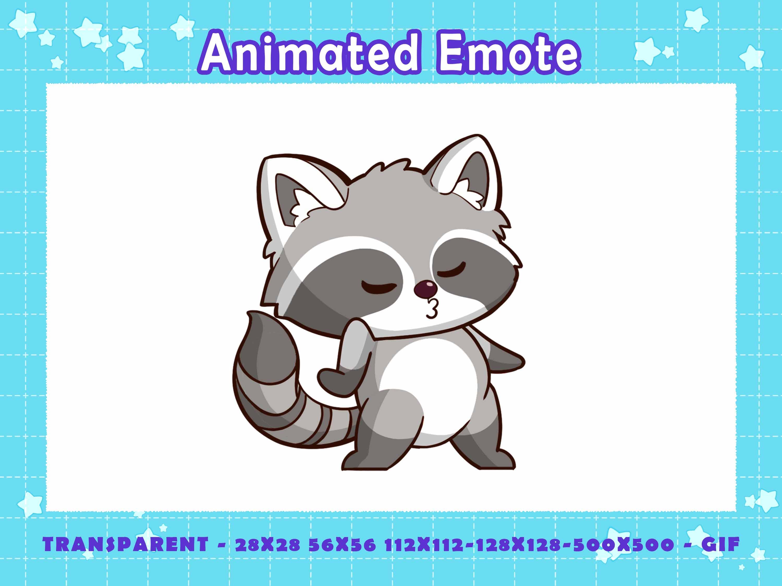 Animated Raccoon Emote: Shaking Dance, Kawaii Trash Panda (GIF) - Etsy