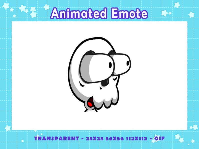 Surprised Pog Skeleton Animated Emote, Halloween Rage Scared Pog ...