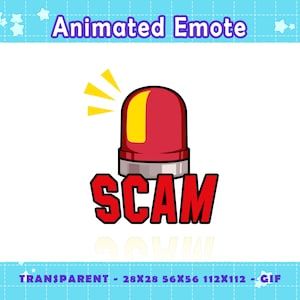 Scam Siren Animated Emote, Twitch Discord Discord Scam Siren Emoji - Etsy
