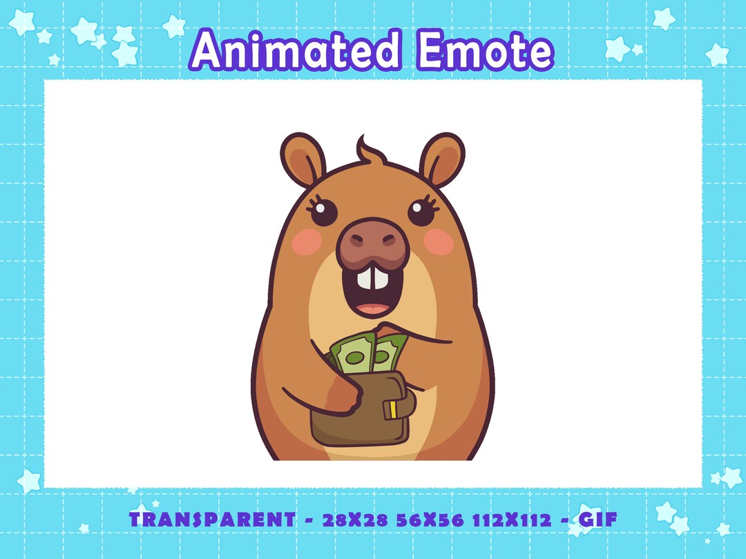 Capybara Money Throwing Animated Emote, Capybara Money Donation Funny ...