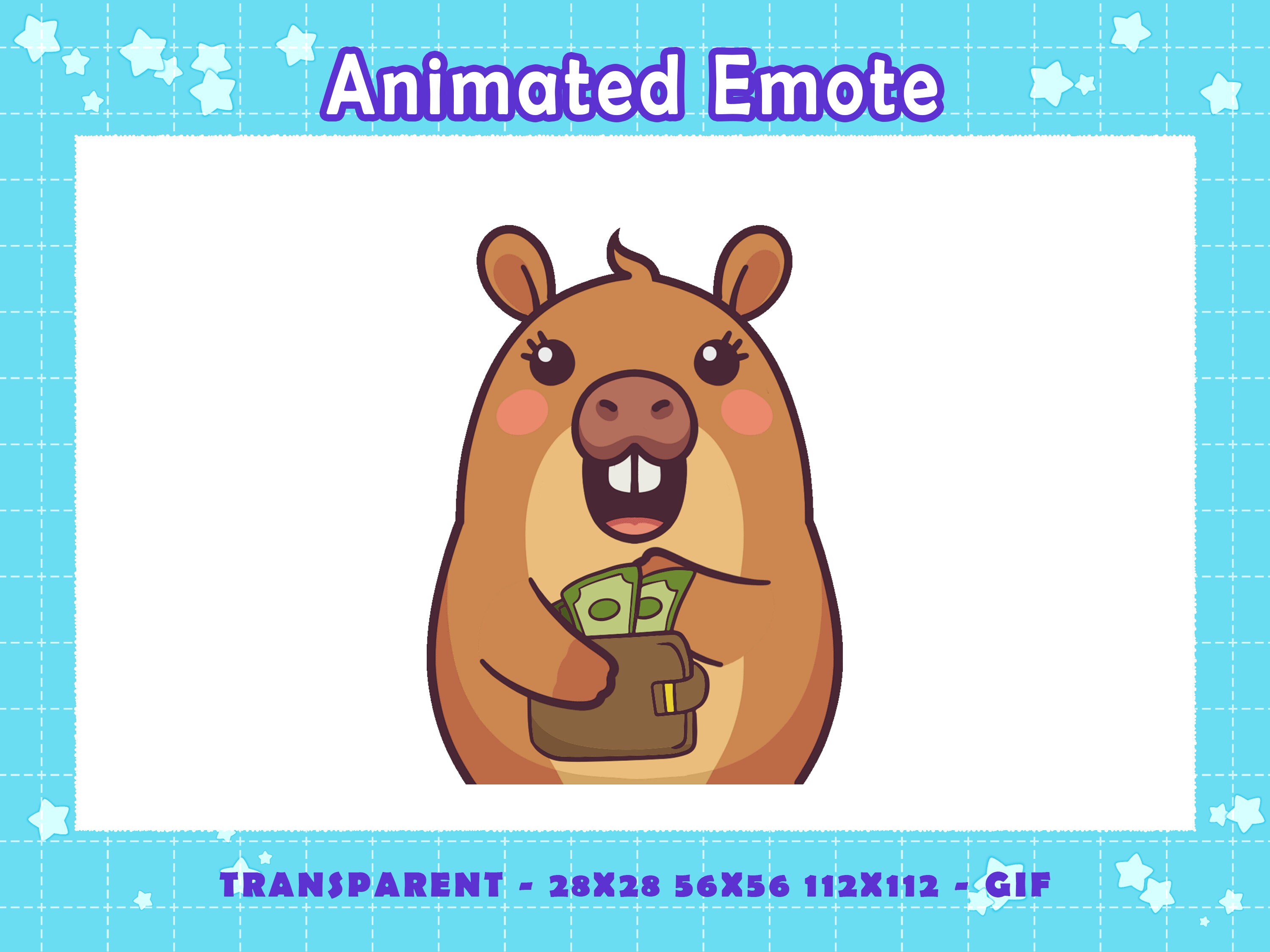 Capybara Money Throwing Animated Emote, Capybara Money Donation Funny ...