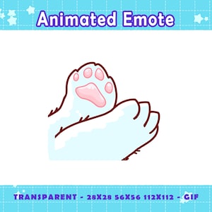 Clapping White Paws Animated Emote: Twitch, Discord, Youtube (digital ...