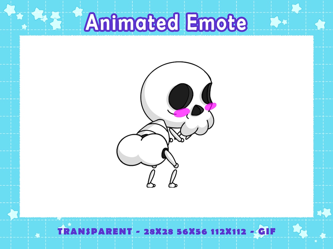 Twerking Ass Skeleton Animated Emote, Halloween Skeleton Animated Emoji, Skeleton Twerk Butt ...
