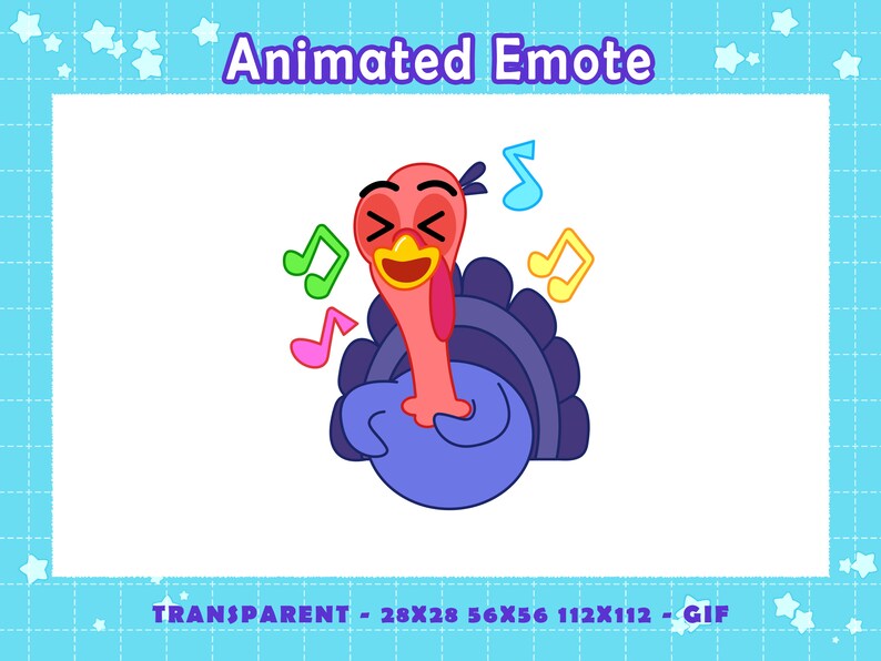 Music Dance Turkey Twitch Animated Emote, Twitch Discord Emote, Music ...