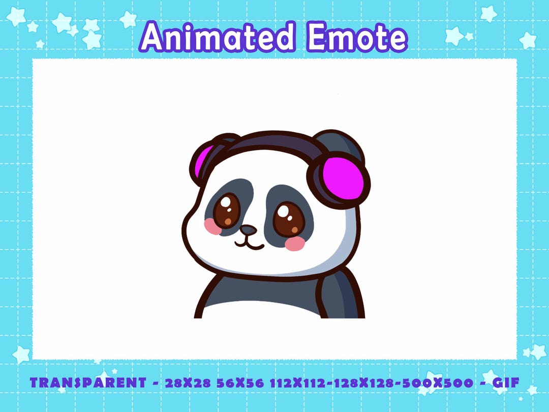 Cute Animated Panda Emote for Streamers | Dancing Panda Twitch Emote ...