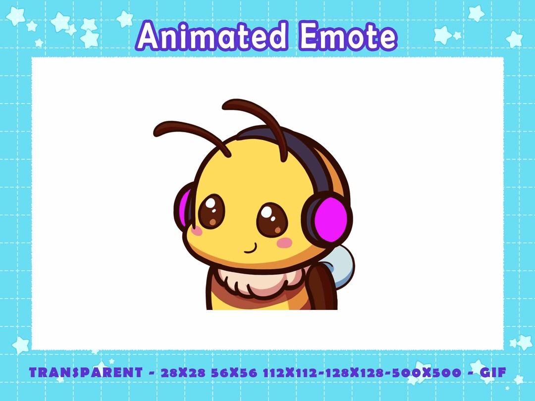 Animated Dancing Bee Emote: Twitch, Discord, Youtube (GIF) - Etsy