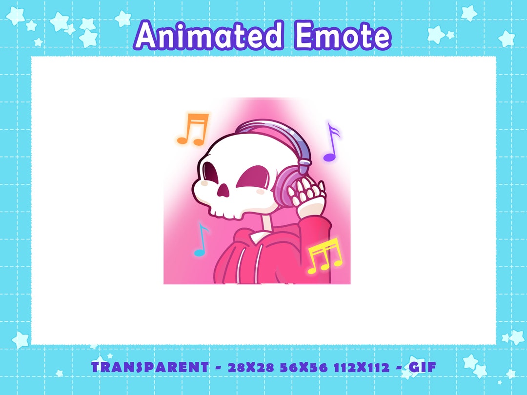 Skeleton DJ Halloween Emote, Skeleton DJ Music Halloween Animated Emoji ...