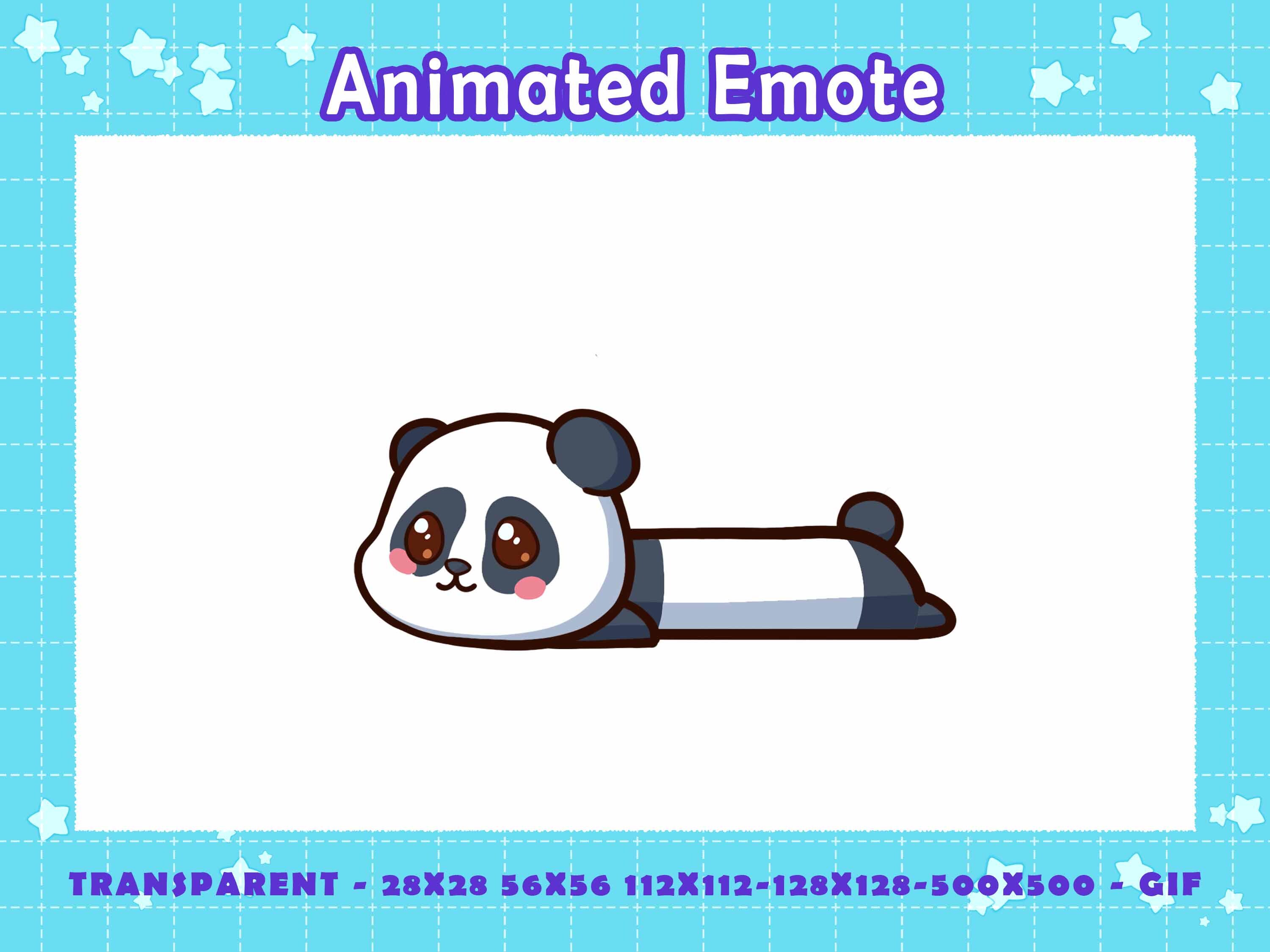 Cute Animated Panda Moving Like a Measurement Bug Emote for Streamers ...