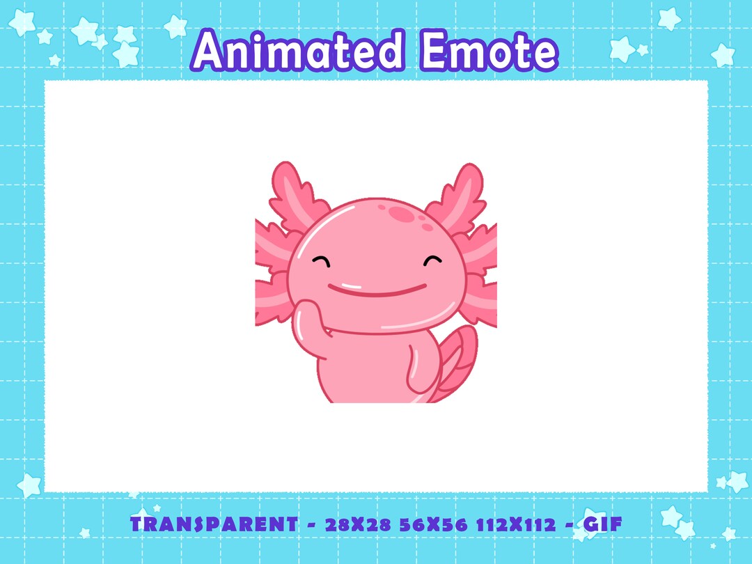 Hello Waving Axolotl Animated Emote, Twitch Discord Emote, Hello Waving ...