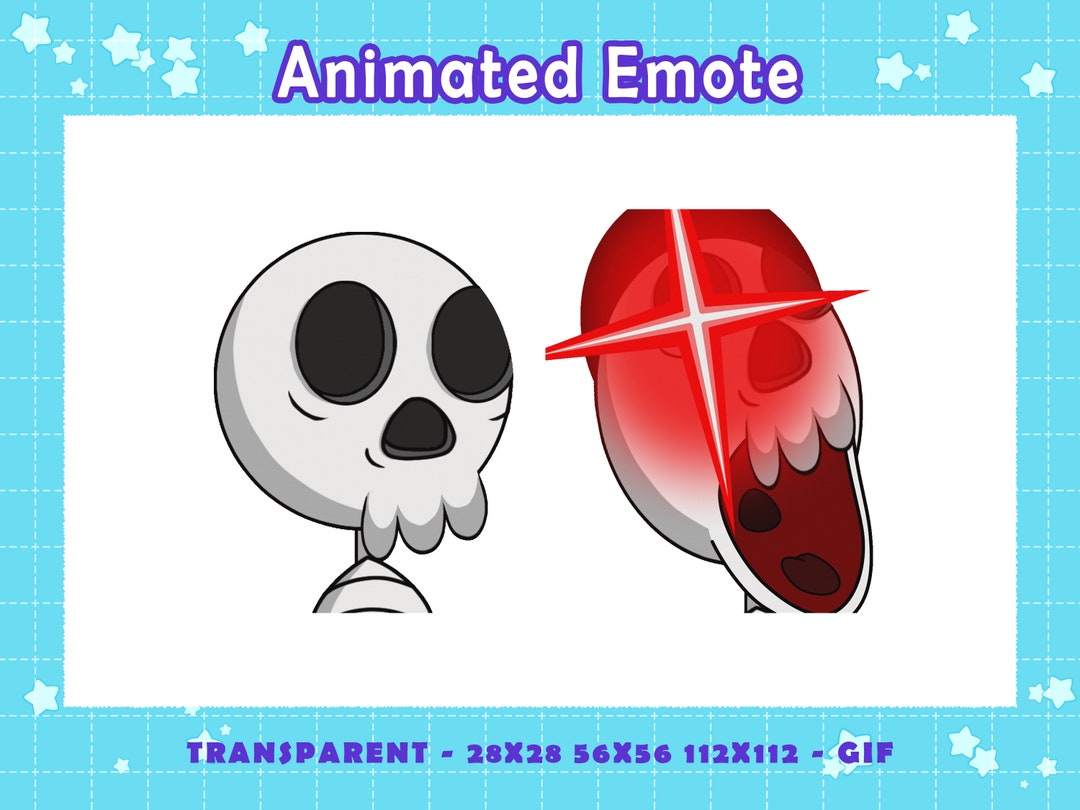 Skeleton Screaming Animated Emote, Skeleton Screaming Animated Emoji ...