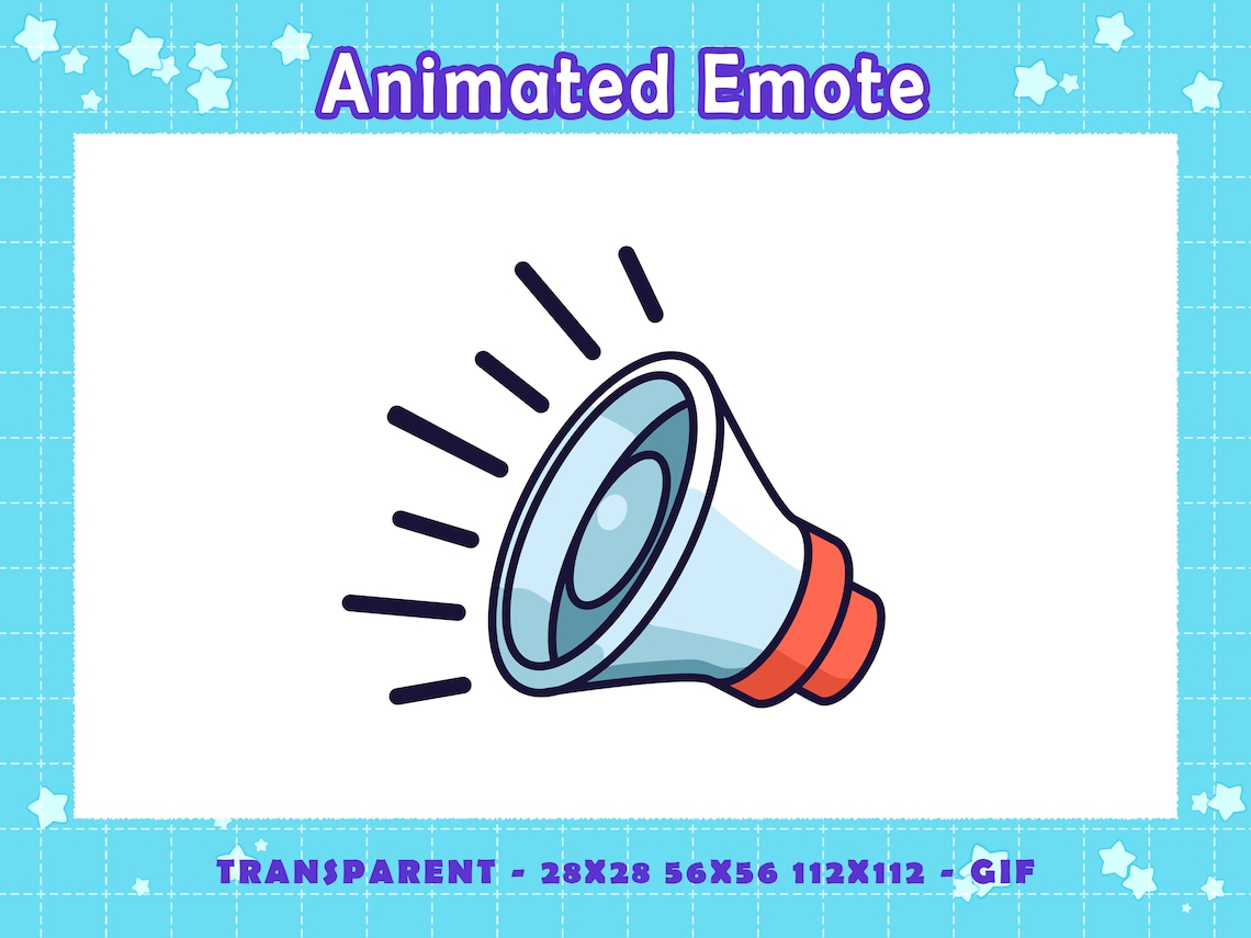 Loud Speaker Animated Emote, Twitch Discord Discord Speaker Emoji - Etsy