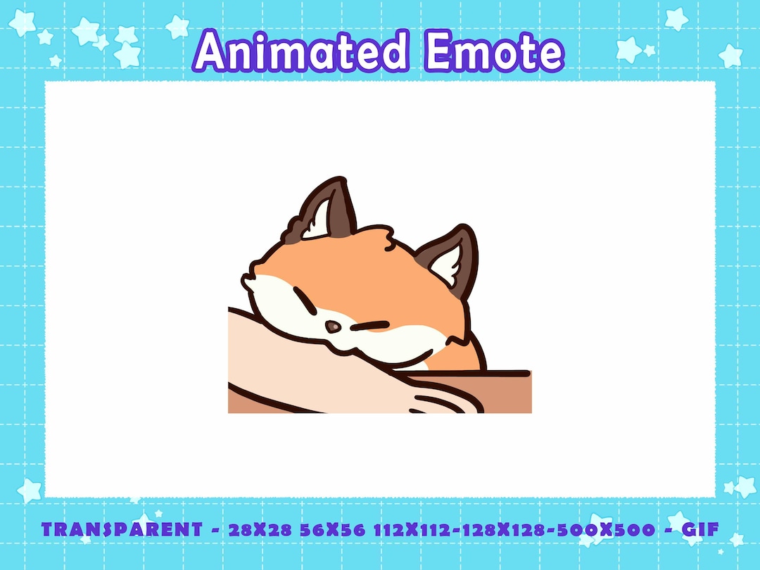 Cute Fox Biting Hand Emote for Streamers | Adorable Animated Fox Bite ...