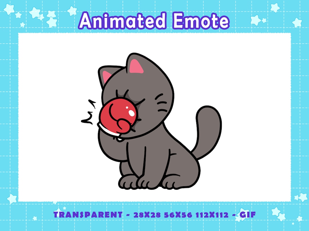 Cat Punch Face Animated Emote, Cat Punch Funny Animated Emoji, Cat ...