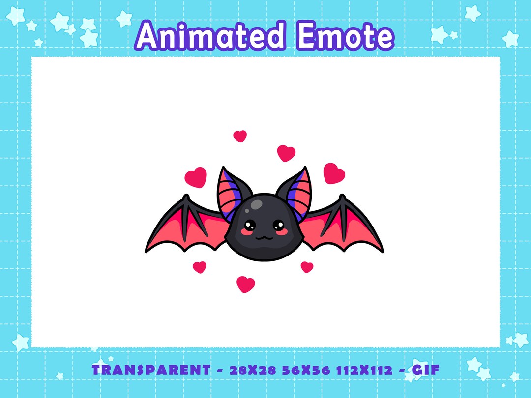 Bat Flying Love Halloween Animated Emote, Bat Flying Animated Emoji ...