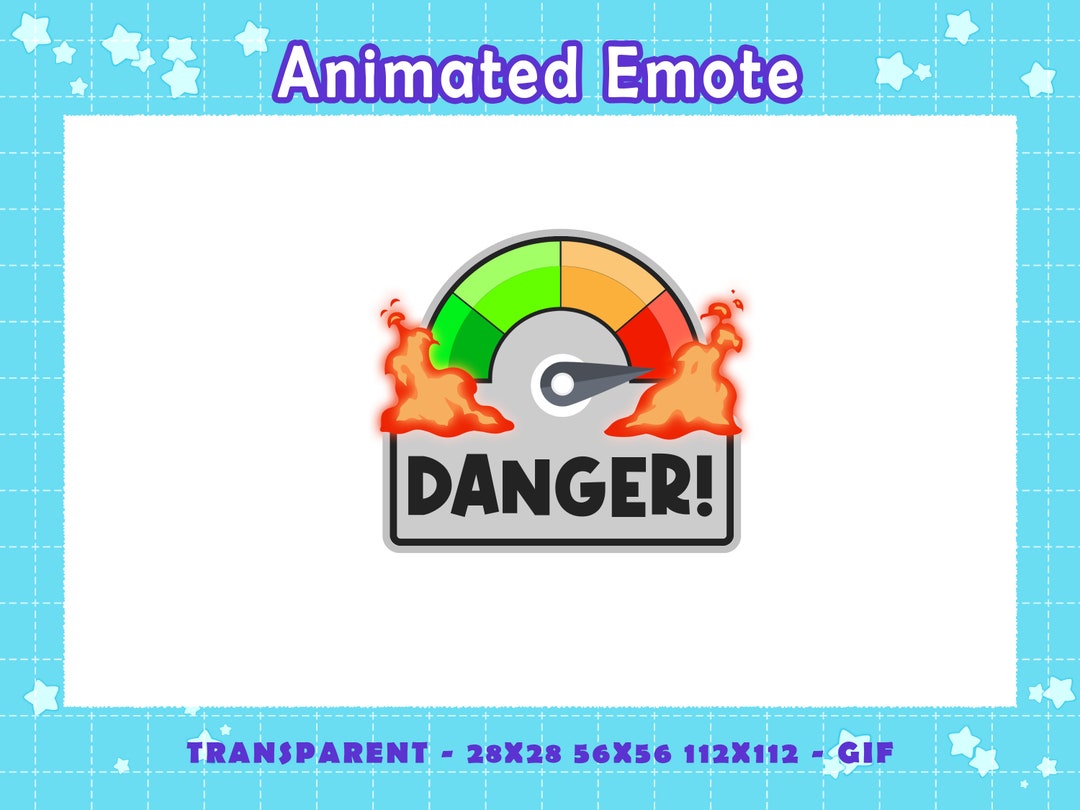 Danger Indicator Animated Emote, Danger Warning Animated Emoji, Warning ...