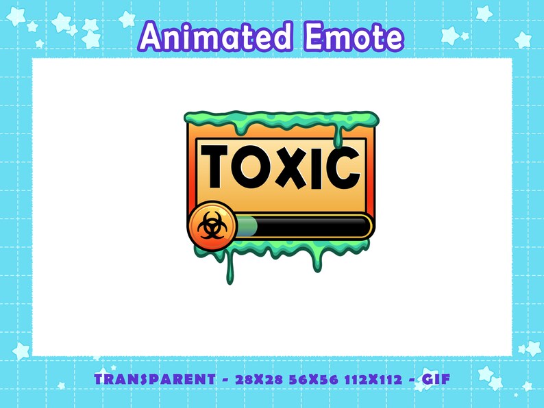 Toxic Animated Emote, Toxic Indicator Animated Emoji, Toxic Twitch ...
