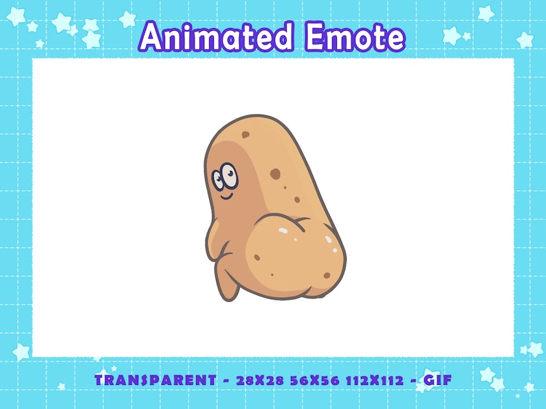 Potato Twerking Ass Animated Emote, Potato Booty Twerk Animated Emoji ...