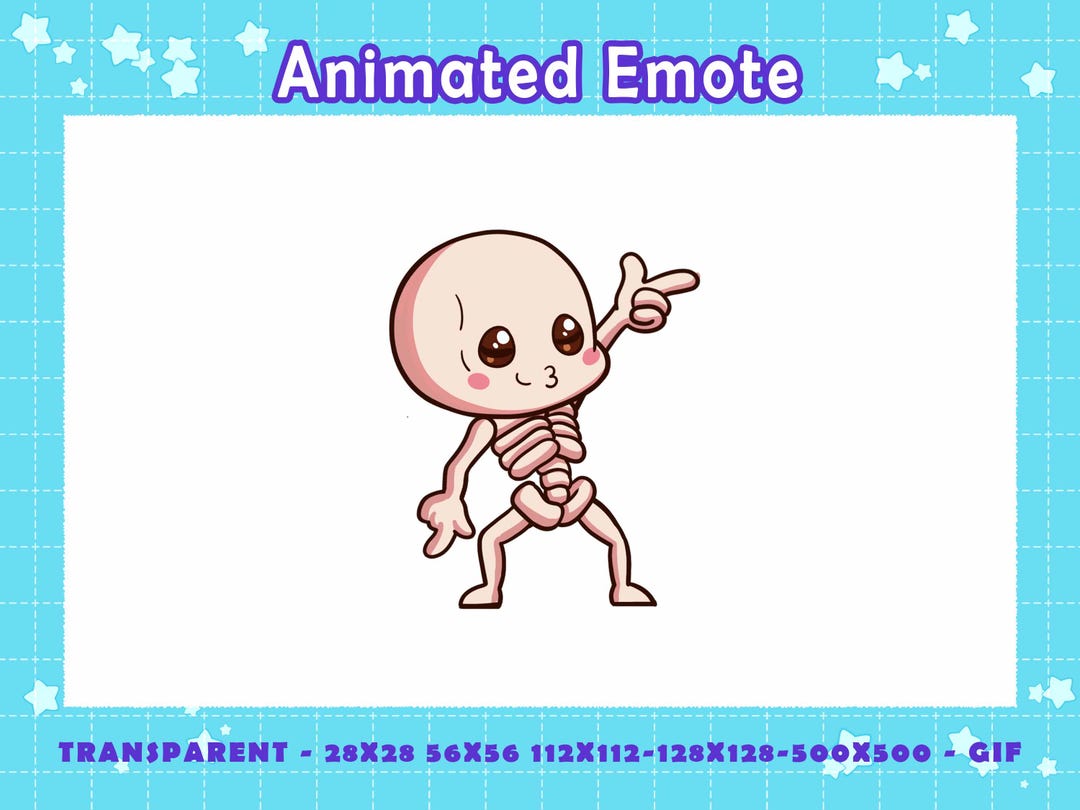 Animated Skeleton Dancing Emote With Club Lights for Twitch and Discord ...