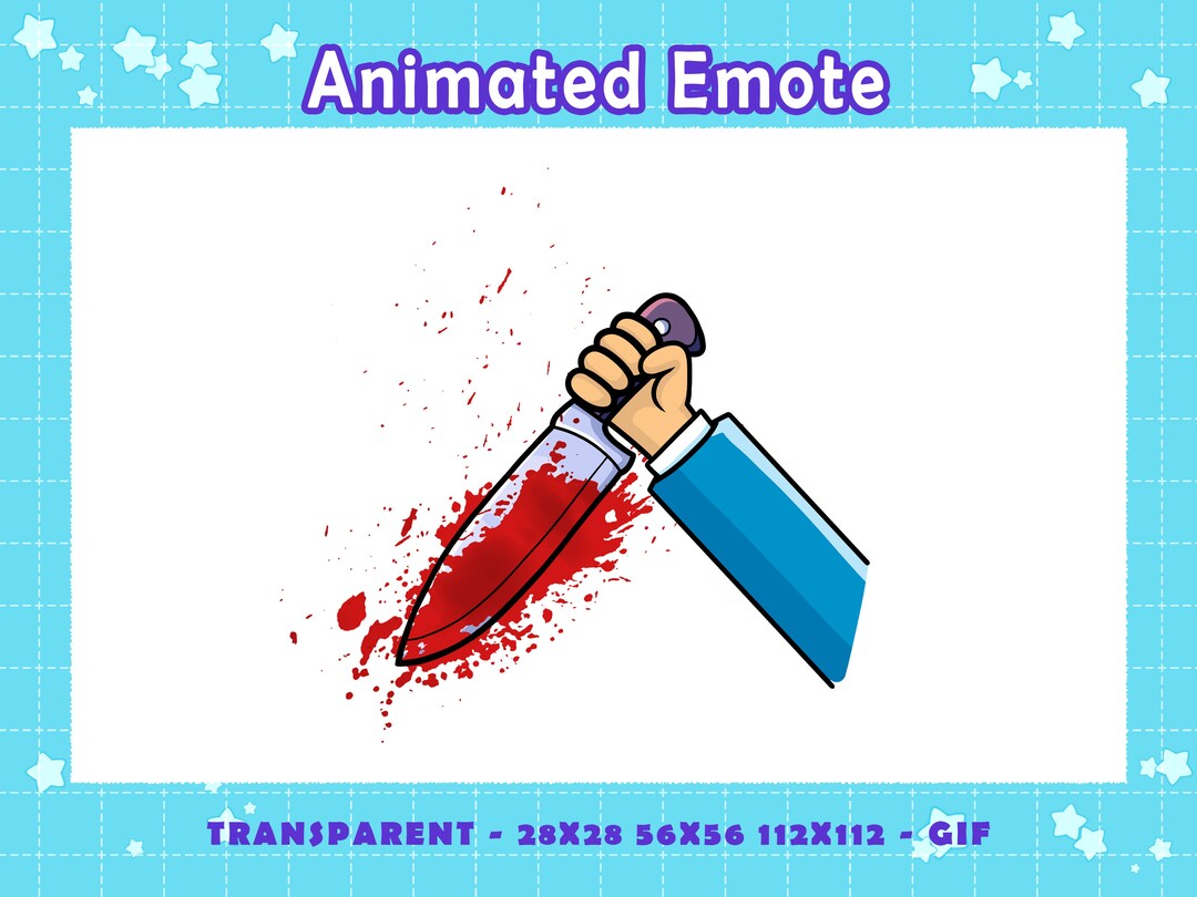 Knife Stab Halloween Emote, Killer Knife Stab Halloween Animated Emoji ...