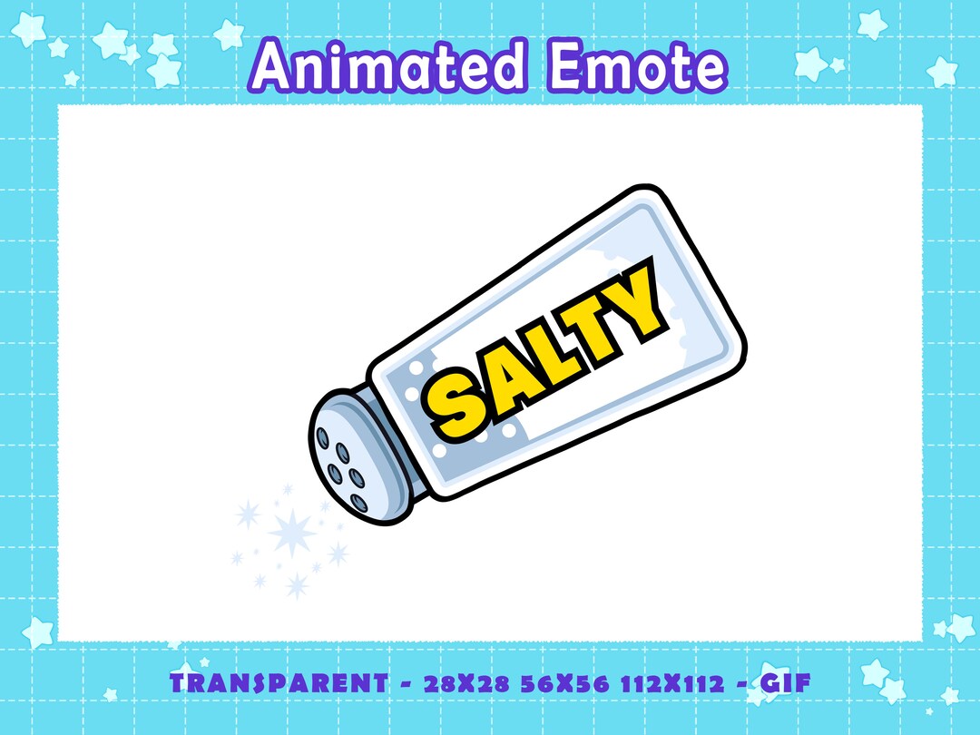 Salty Animated Emote: Twitch Discord Emoji (GIF) - Etsy